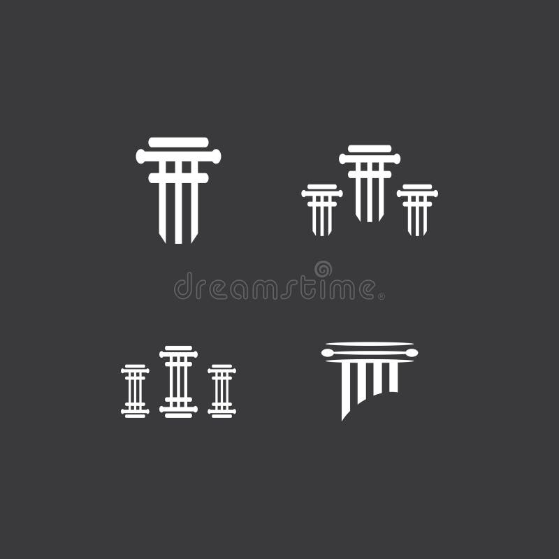 Business Pillar Column Logo Vector Symbol Icon Stock Illustration ...