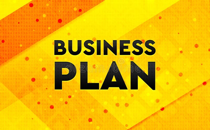 Business Plan Abstract Digital Banner Yellow Background Stock ...