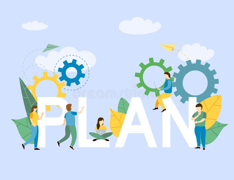 Business Plan Background with Freelance Stock Vector - Illustration of ...