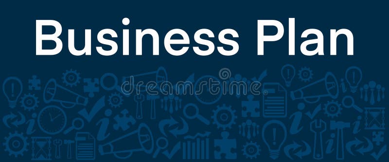 Business Plan Blue Business Symbols Texture Bottom Text Stock ...