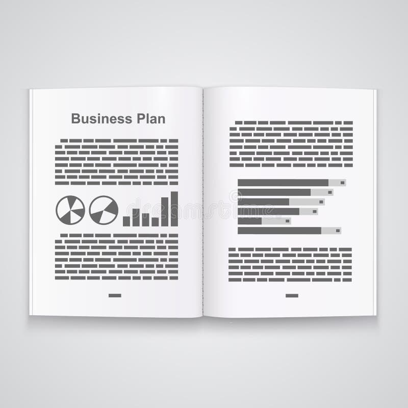 Business plan book. Vector stock vector. Illustration of object - 50554608