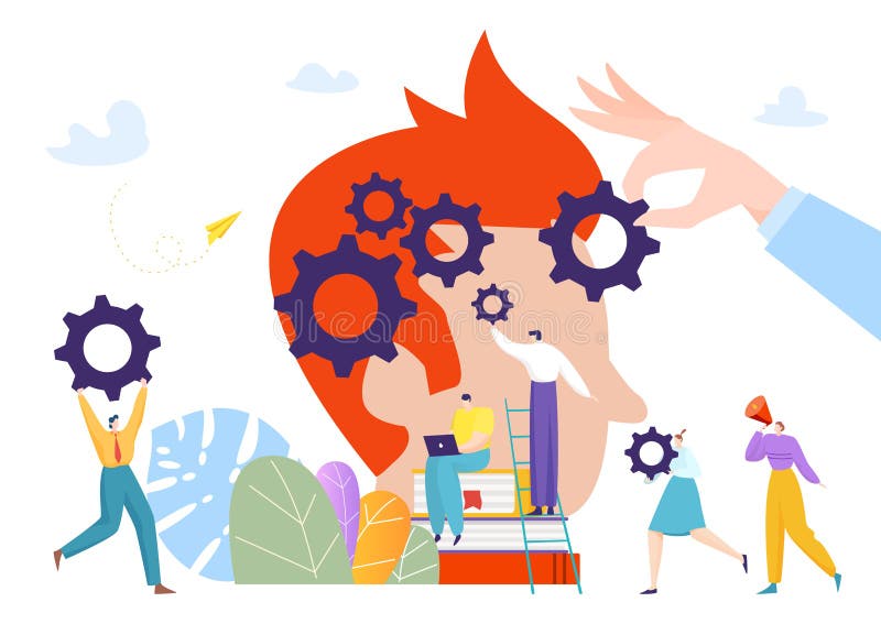 Business Plan Brainstorming Creative Idea, Tiny Company Teamwork Together Problem Solution Flat ...