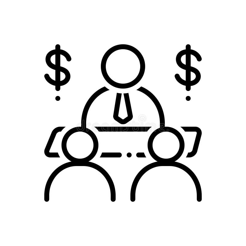 Black Line Icon for Business Plan, Scheme and Business Stock Vector ...