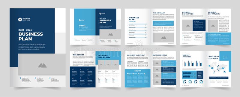 Business Plan or Business Plan Layout Template Stock Vector ...