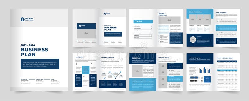 Business Plan or Business Plan Layout Template Stock Vector ...
