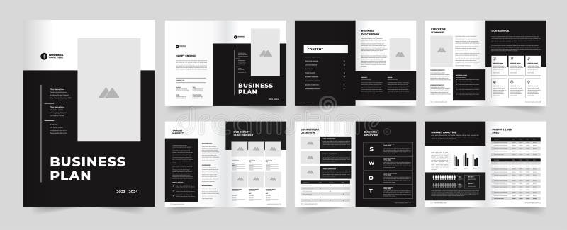 Business Plan or Business Plan Layout Template Stock Vector ...