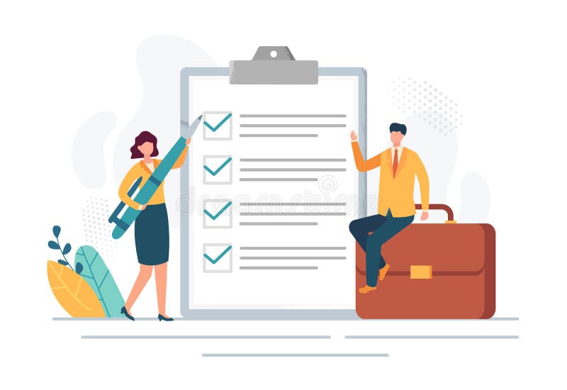 Business Plan Check List, Management and Organization Stock Vector ...