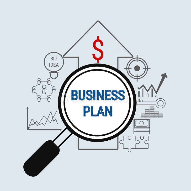 Business Plan Concept with Icons Set. Stock Vector - Illustration of ...