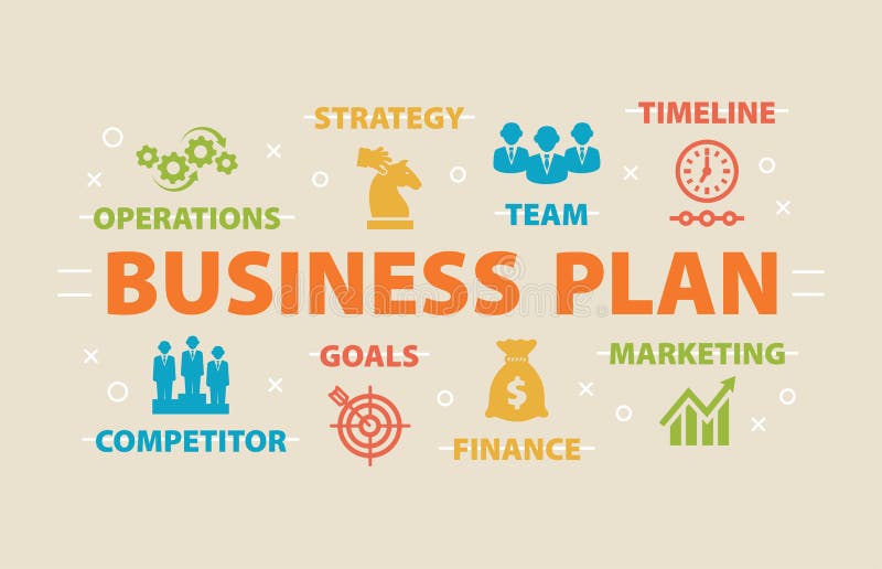 Business Plan. Concept with Icons. Stock Vector - Illustration of ...