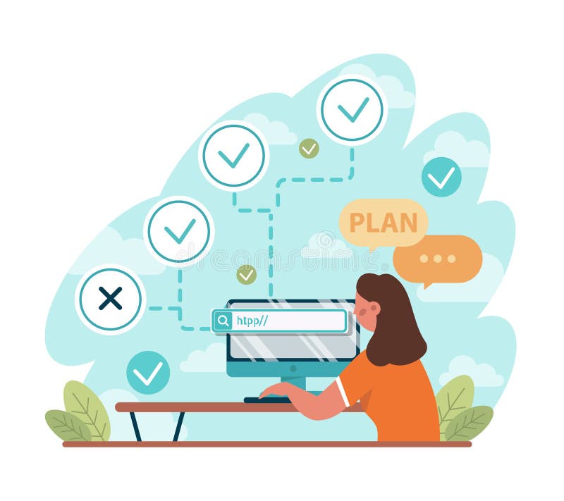 Business Plan Concept. Idea of Business Strategy Stock Vector ...