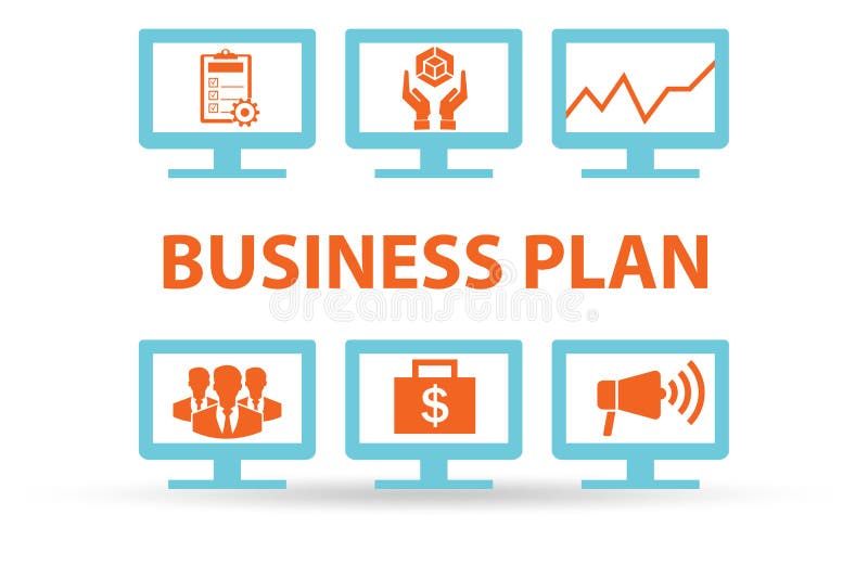 Business Plan Concept Illustration with Key Elements Stock Illustration ...