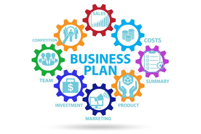 Business Plan Concept Illustration with Key Elements Stock Illustration ...