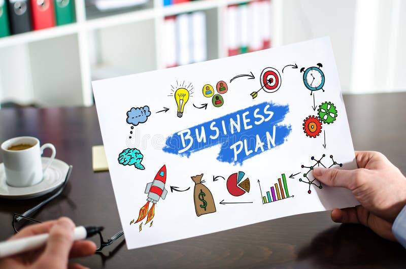 Business Plan Concept on a Paper Stock Image - Image of office ...