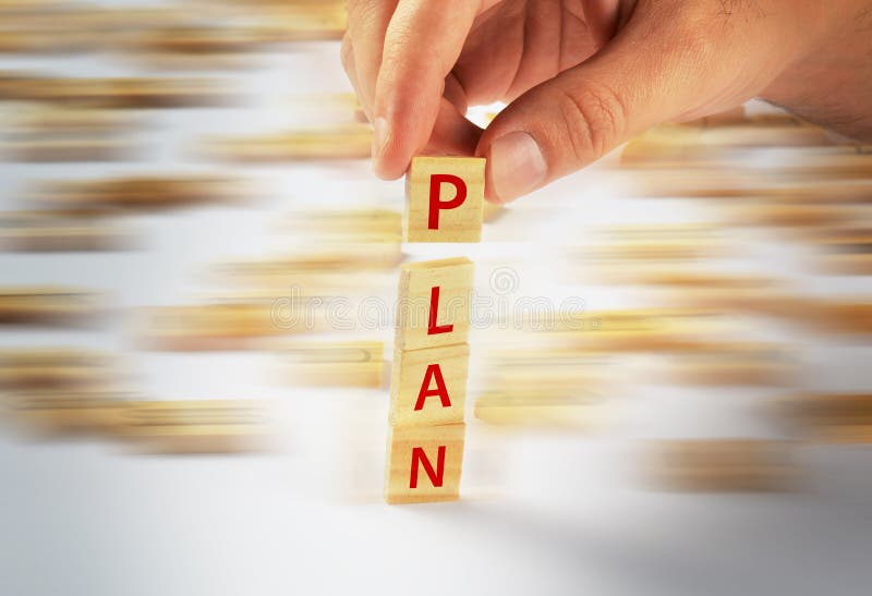 Business Plan Concept, Business Person is Making Plans Stock Photo ...