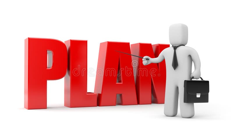 3d person planning stock illustration. Illustration of idea - 30336152