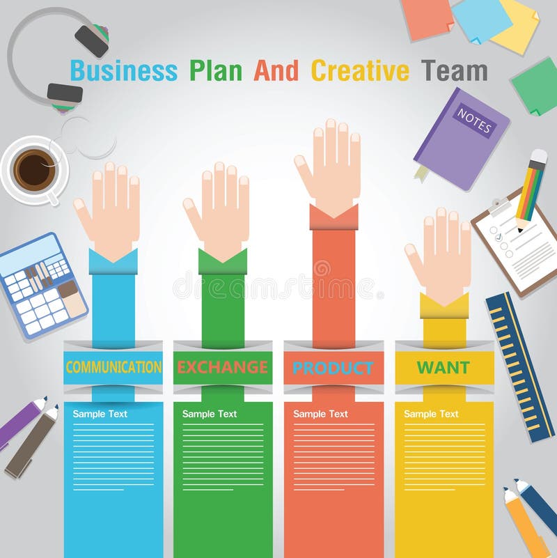 Business Plan and Creative Team Stock Vector - Illustration of logo ...