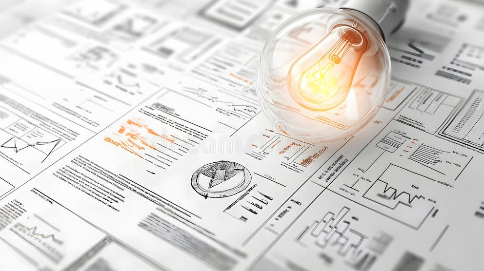 Business Plan Documents with a Focus on Product Stock Illustration ...