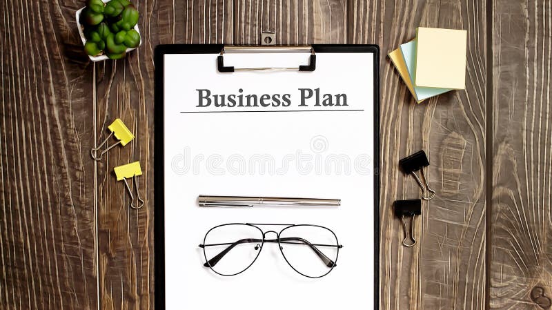 Business Plan Form on a Wooden Table Stock Image - Image of analyzing ...