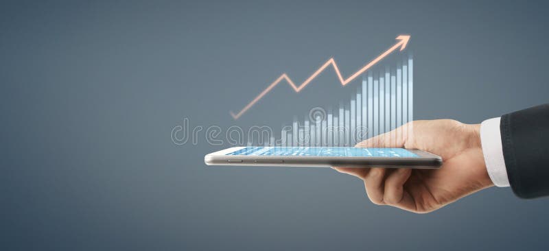 Business Plan Graph Growth Increase of Chart Positive Indicators in His ...