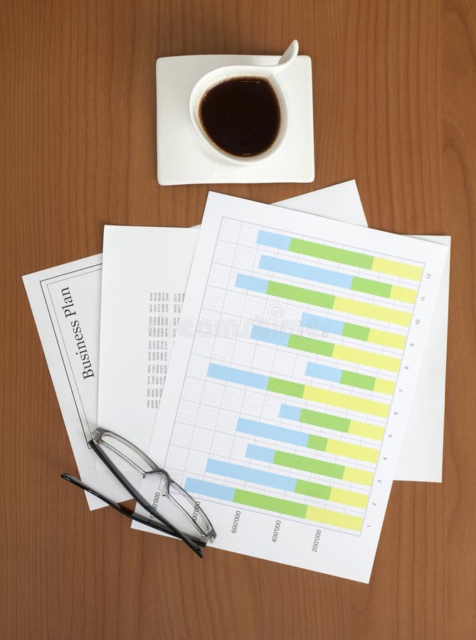 Business Plan & Graph on the Table Stock Image - Image of people, high ...