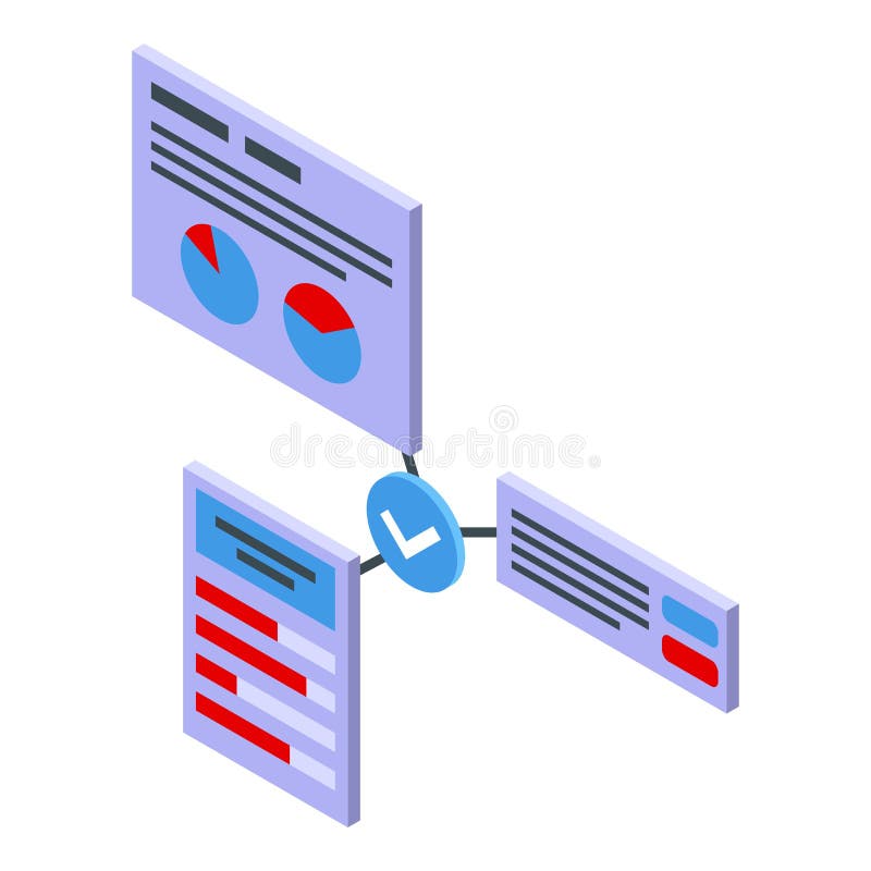 Business Plan Icon Isometric Vector. Digital Data Stock Vector ...