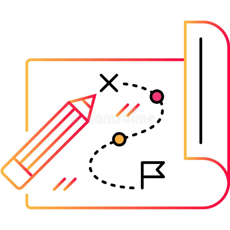 Business Plan Icon Strategy Vector Flat Design Stock Vector ...