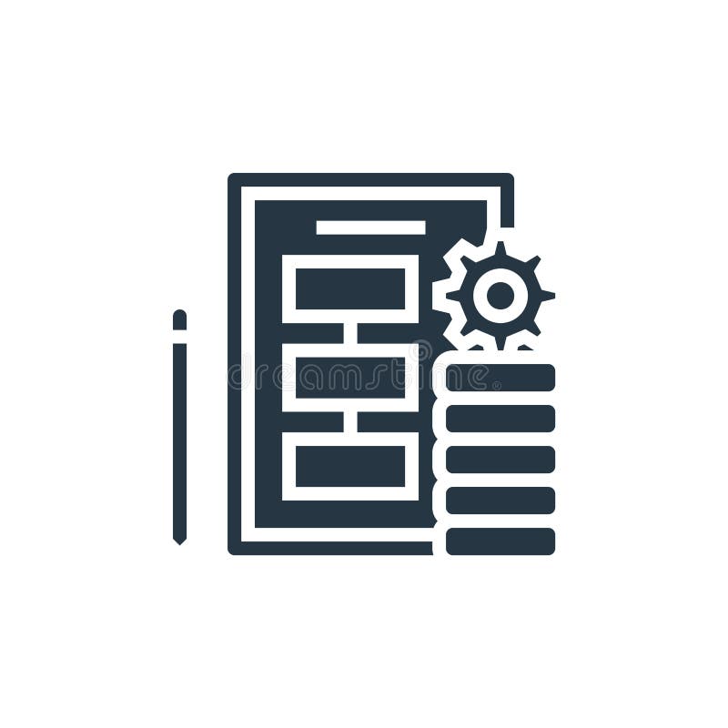 Business Plan Icon Vector from Business Model Canvas Concept. Thin Line ...