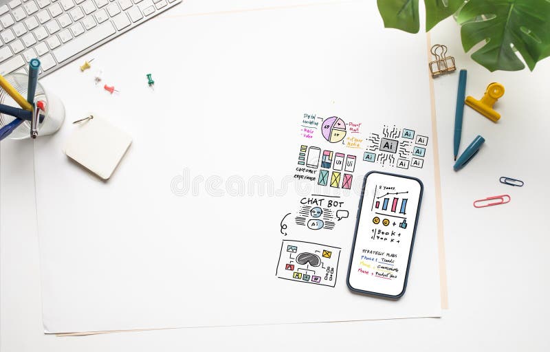 Business Plan Ideas with Digital Transformation and Ai Technology Stock ...