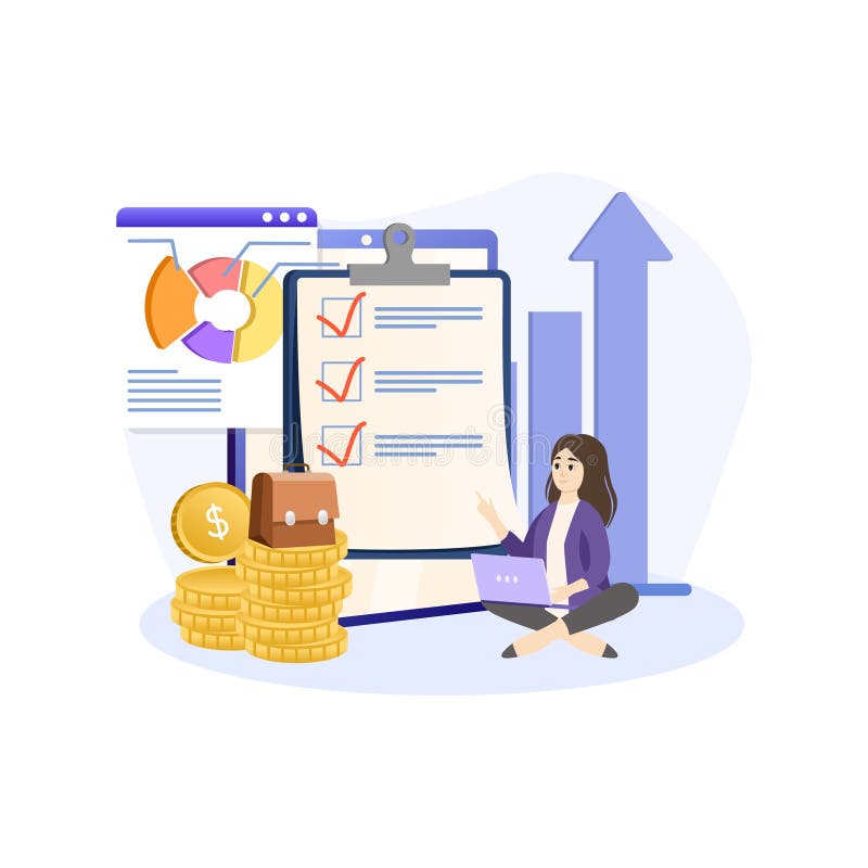 Business Plan Illustration. Project Task Management and Effective Time ...