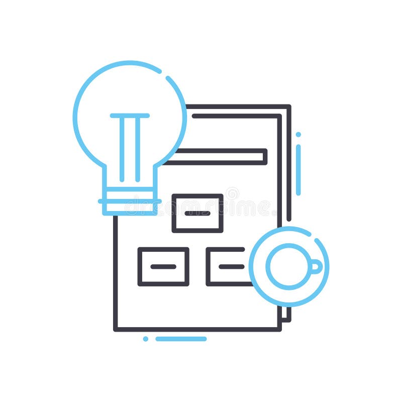 Business Plan Line Icon, Outline Symbol, Vector Illustration, Concept ...