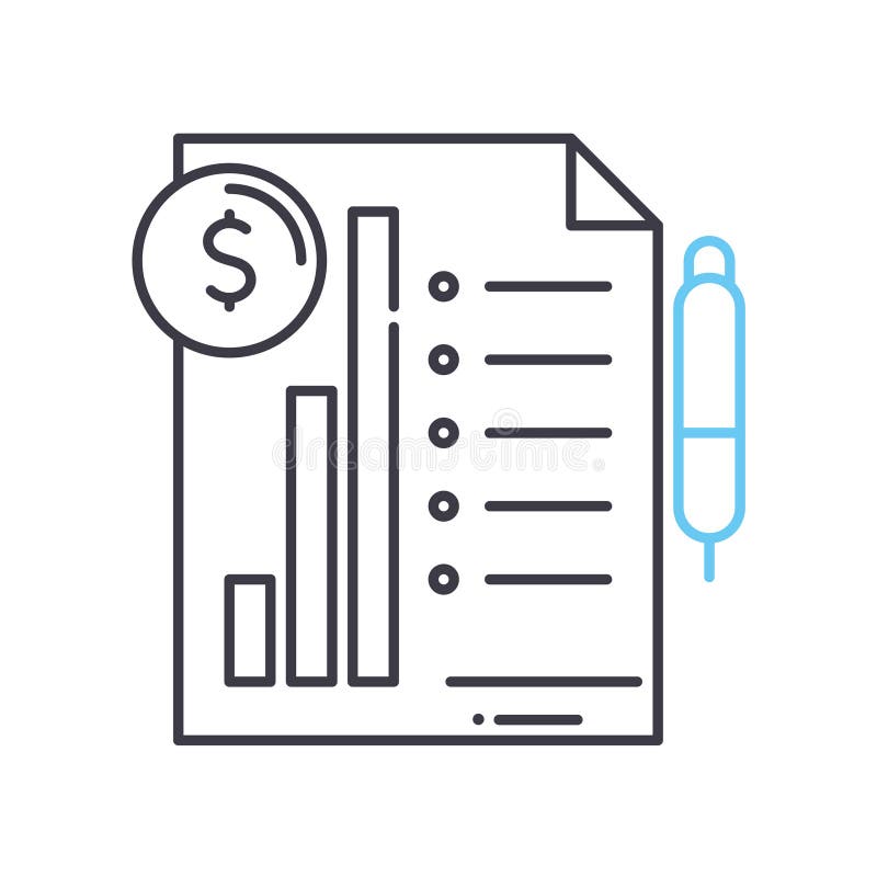 Business Plan Line Icon, Outline Symbol, Vector Illustration, Concept ...