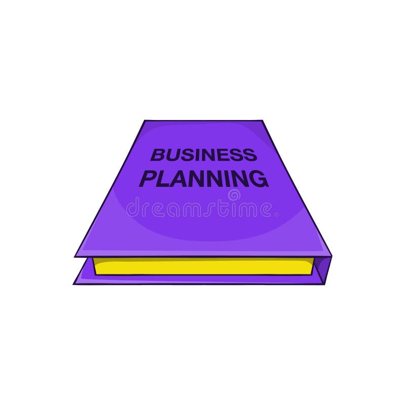 Business Plan Notebook Icon, Cartoon Style Stock Vector - Illustration ...