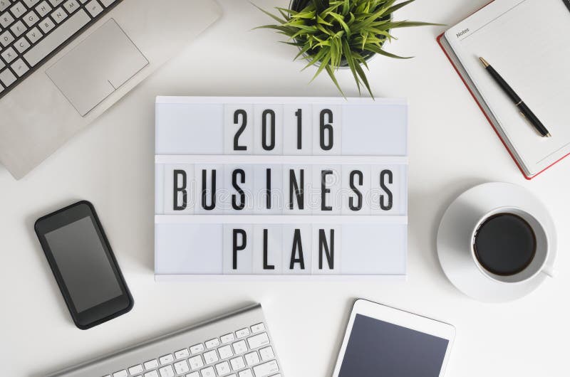 Business plan 2016 stock image. Image of work, laptop - 65210771