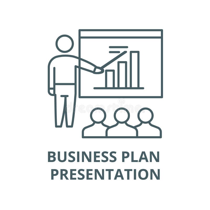 Business Plan Presentation Line Icon, Vector. Business Plan ...