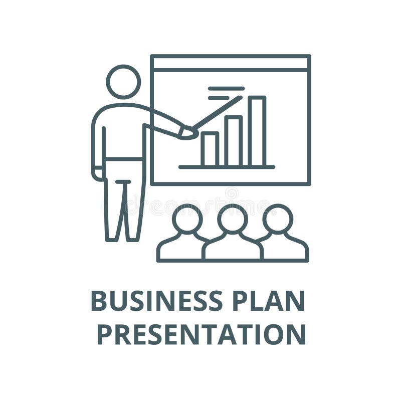 Business Plan Presentation Line Icon Concept. Business Plan ...