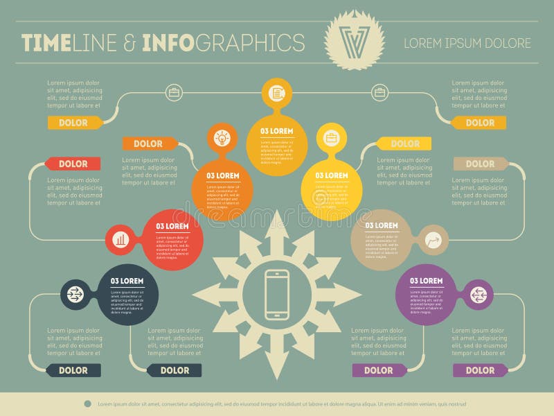 Business Plan with Seven Steps. Infographic with Design Elements Stock ...