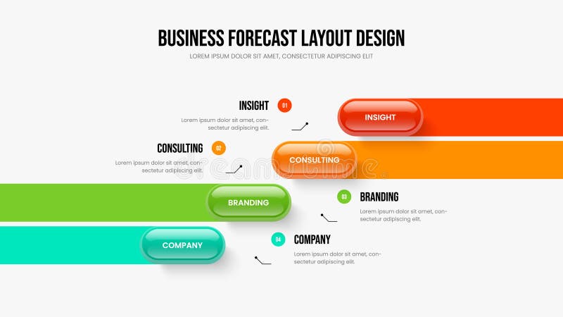 Business Plan 4 Step Diagram Frame Layout Stock Vector - Illustration ...