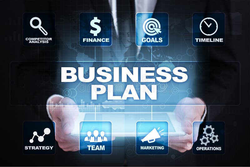 Business Plan and Strategy Concept on the Virtual Screen Stock Image ...