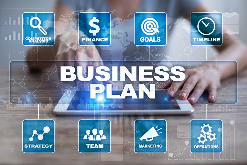 Business Plan and Strategy Concept on the Virtual Screen Stock Image ...