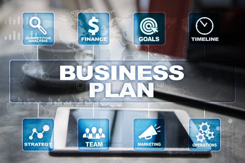 Business Plan and Strategy Concept on the Virtual Screen Stock Image ...