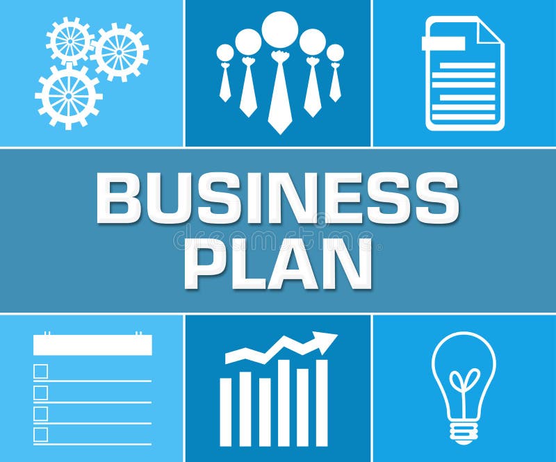 Business Plan Business Symbol Blue Grid Stock Illustration ...