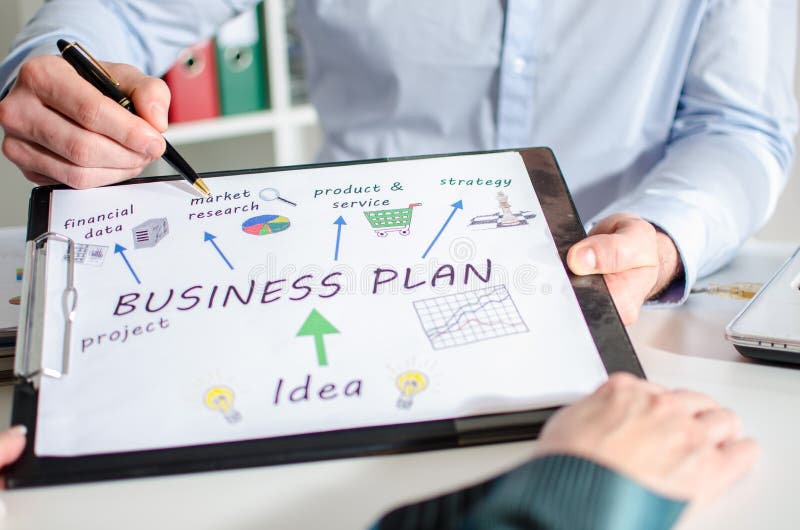 Business plan stock photo. Image of drawing, business - 46728176