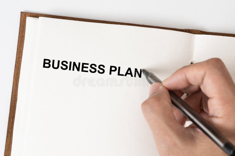 Business Plan Text with a Person Holding a Pen Stock Image - Image of ...