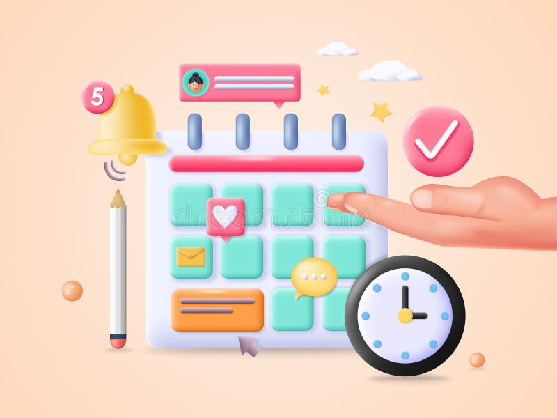 Business Plan, Time Management and Schedule Vector Stock Vector ...