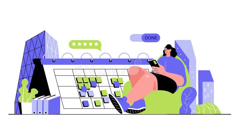 Business Planning Concept for Modern Web Design. People Managing Work ...