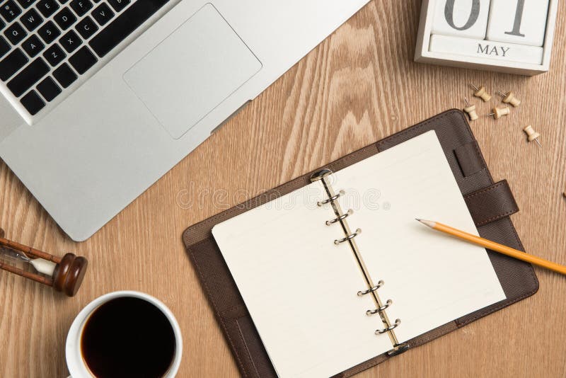 Business Planning Concept. Top View of Hand Writing on a Blank N Stock ...