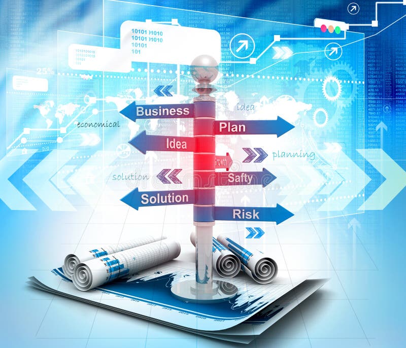 Business Planning Flow Chart Stock Illustration - Illustration of ...
