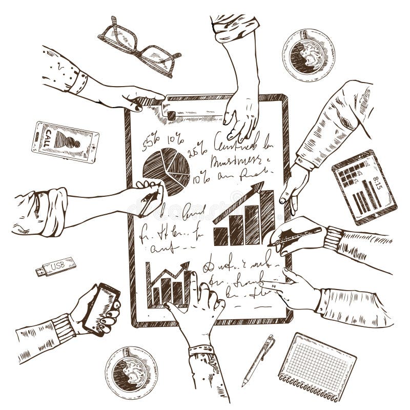 Business Planning Sketch Concept Stock Vector - Illustration of ...