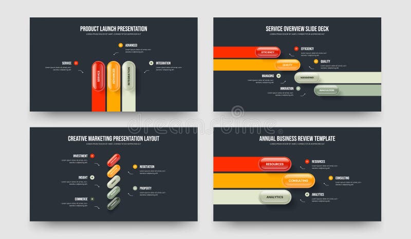 Business Portfolio 3 4 5 3 Element Diagram Slide Layout Bundle Stock ...