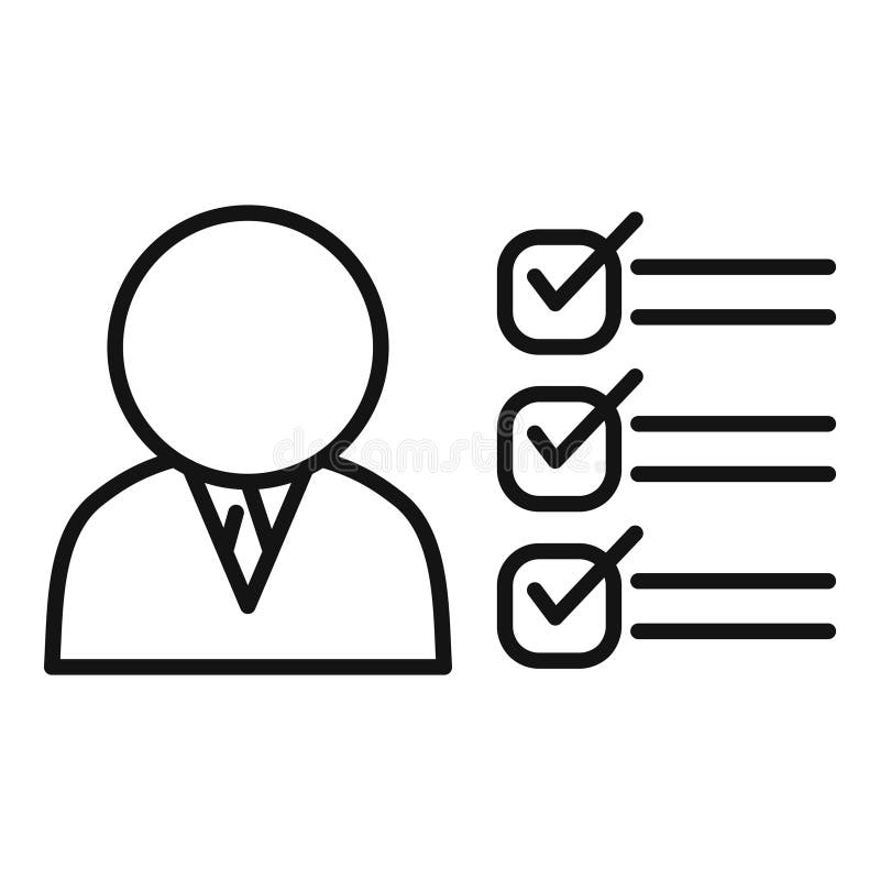 Business Portfolio Icon Outline Vector. Cv People Human Stock Vector ...